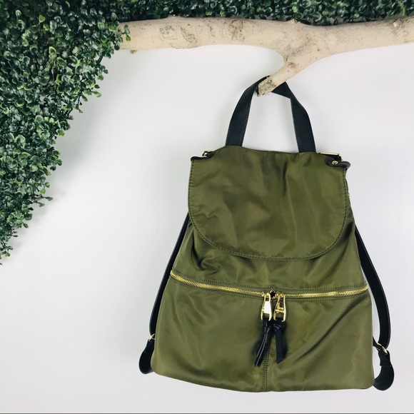Steve Madden | Bags | Steve Madden Olive Green Nylon Back Pack Zip ...